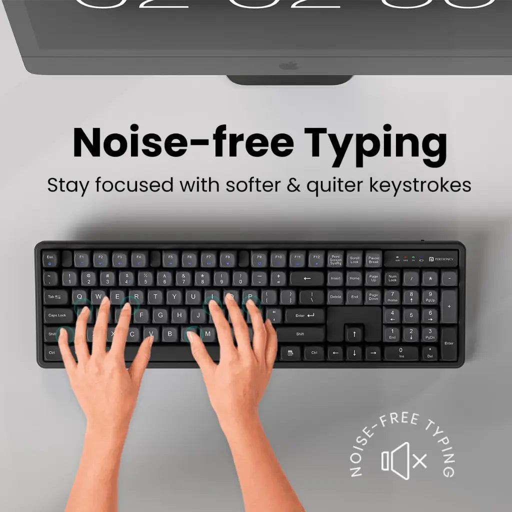 Portronics POR 2746 Key9 Combo Wireless Keyboard and Mouse Set - Grey ...