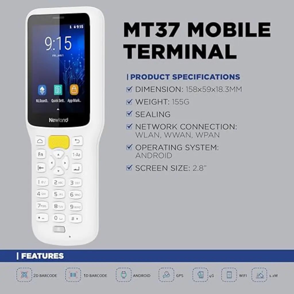 Newland NLS‑MT37‑7K Android Data Terminal with 2D Scanner & Wireless ...