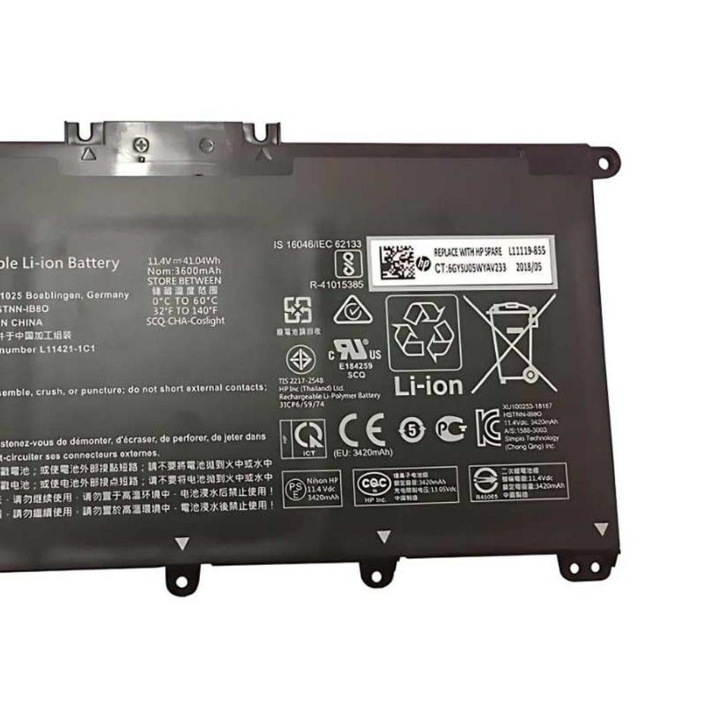 HP HT03XL Original OEM 3600mAh 11.4V 3Cell Laptop Battery - tpstech.in