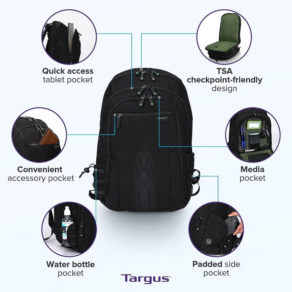 Targus 39.62 cm (15.6") Spruce EcoSmart TBB013AP Backpack - tpstech.in