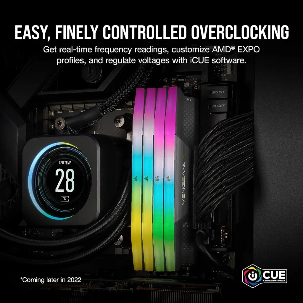 Corsair Vengeance RGB 64GB (2x32GB) DDR5 RAM 6000MHz CL30 Desktop Memo ...