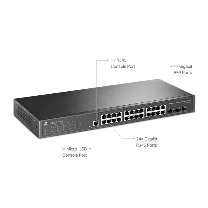 TP-Link TL-SG3428 24 Port Gigabit L2 Smart Managed Switch - tpstech.in