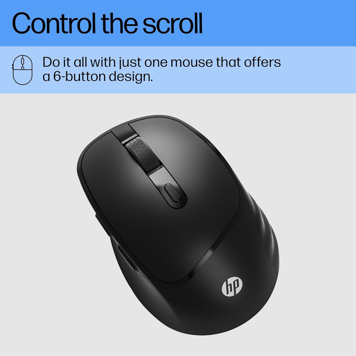 HP M120 Wireless Mouse, 2.4 GHz Wireless Connection, 6 Buttons, Up to ...
