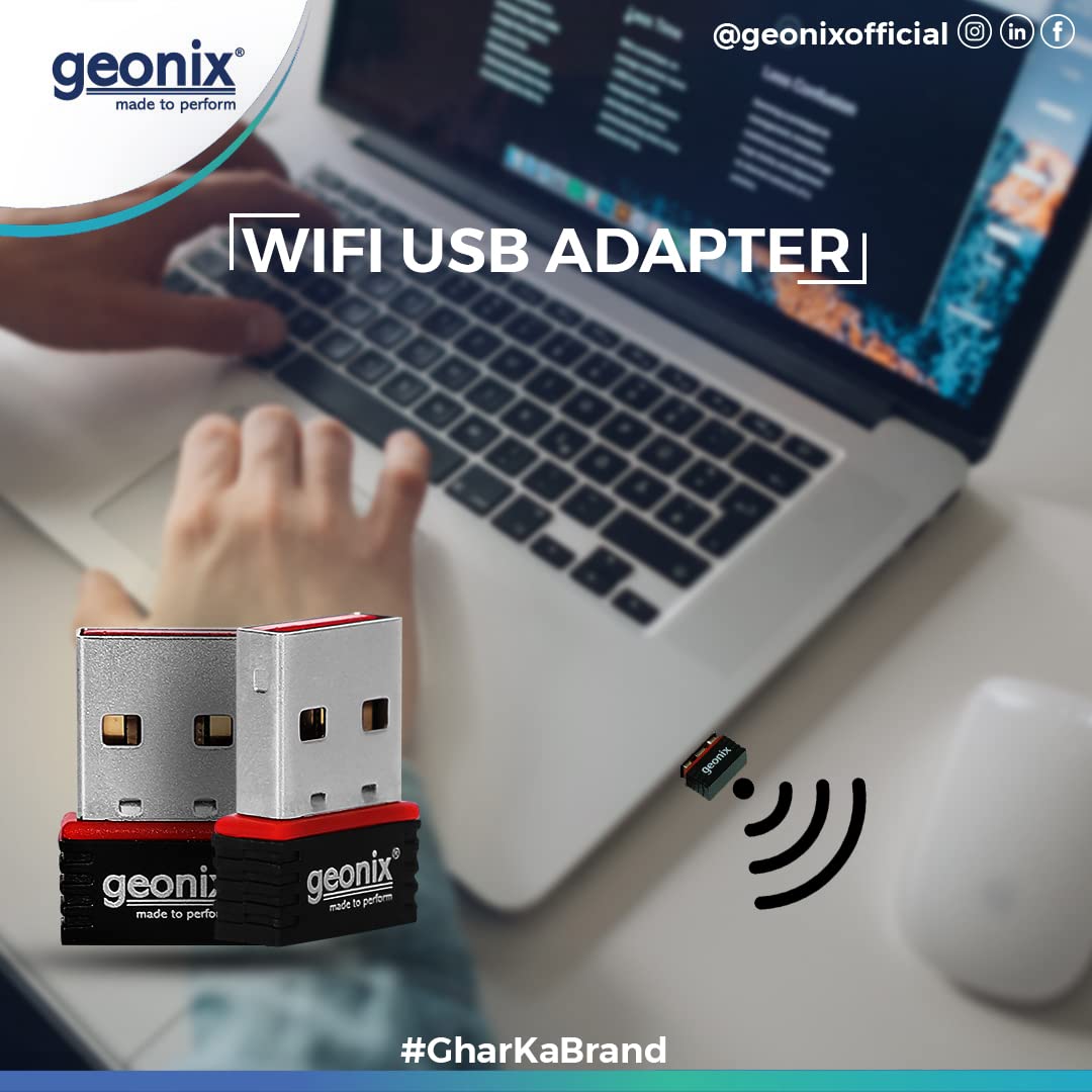 GEONIX Mini USB 2.0 Wi-Fi Wireless Network Adapter - tpstech.in