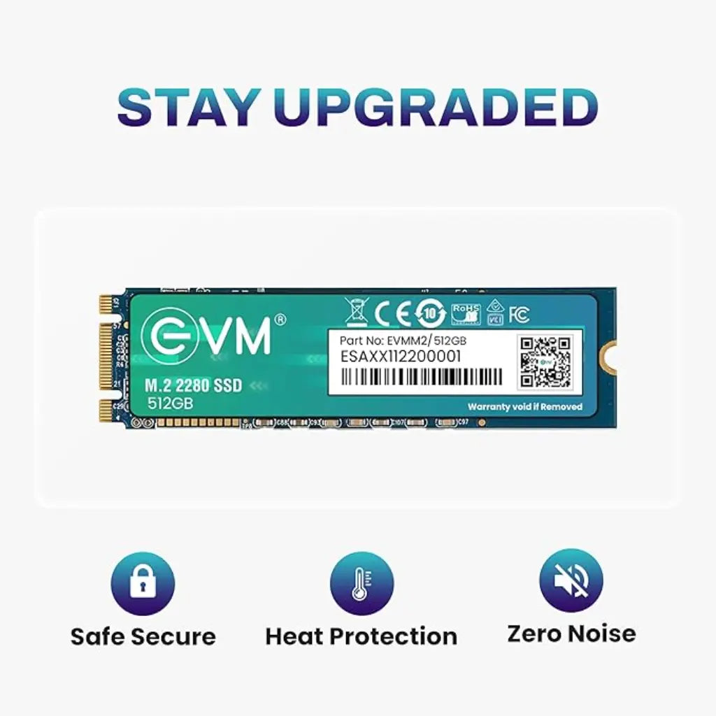 EVM EVMM2 512GB M.2 2280 SATA III Internal SSD - tpstech.in