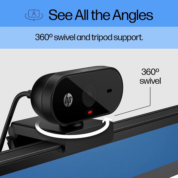 HP 320 FHD Webcam USB-A Web Camera Mic & Privacy Cover - tpstech.in