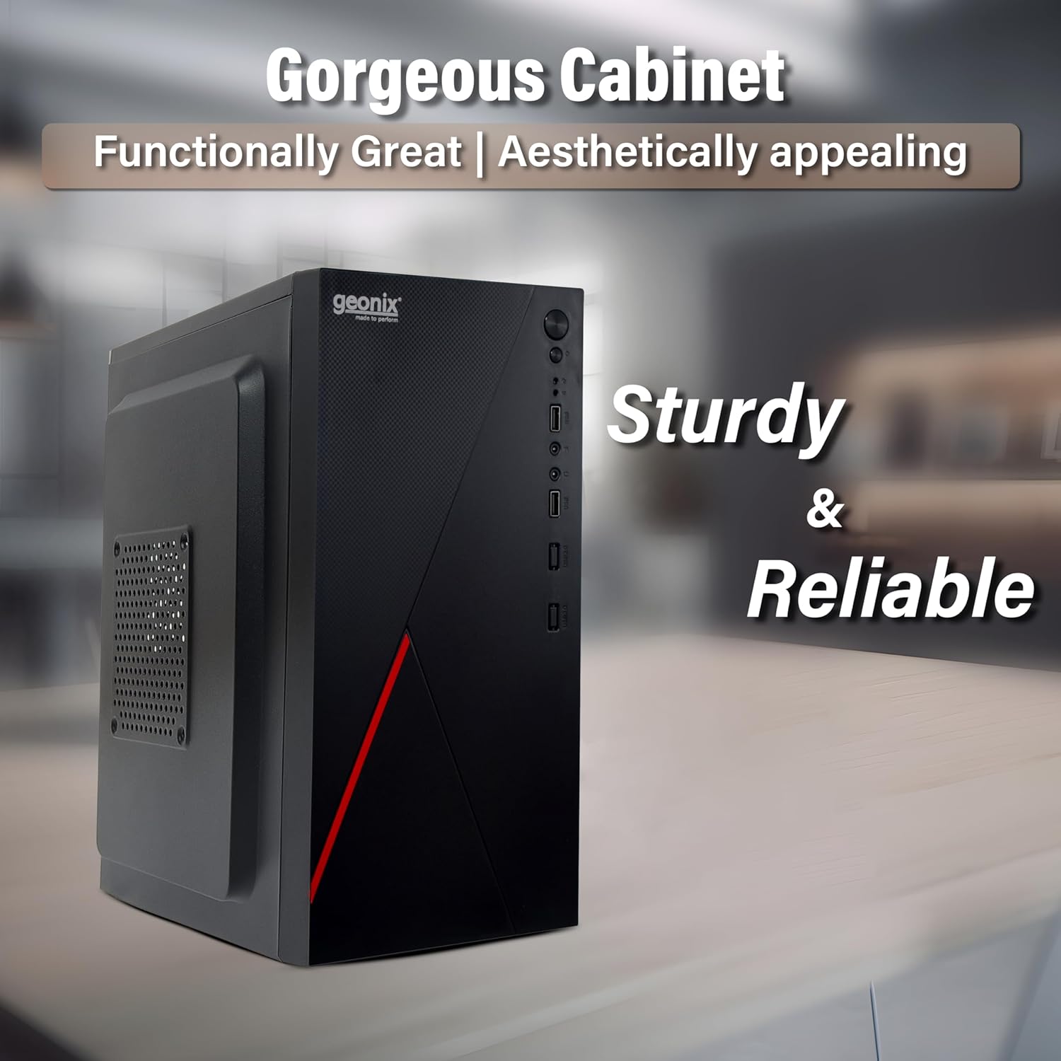 Geonix GX-1712 Micro/Mini ATX Cabinet with SMPS/Computer Case - tpstech.in