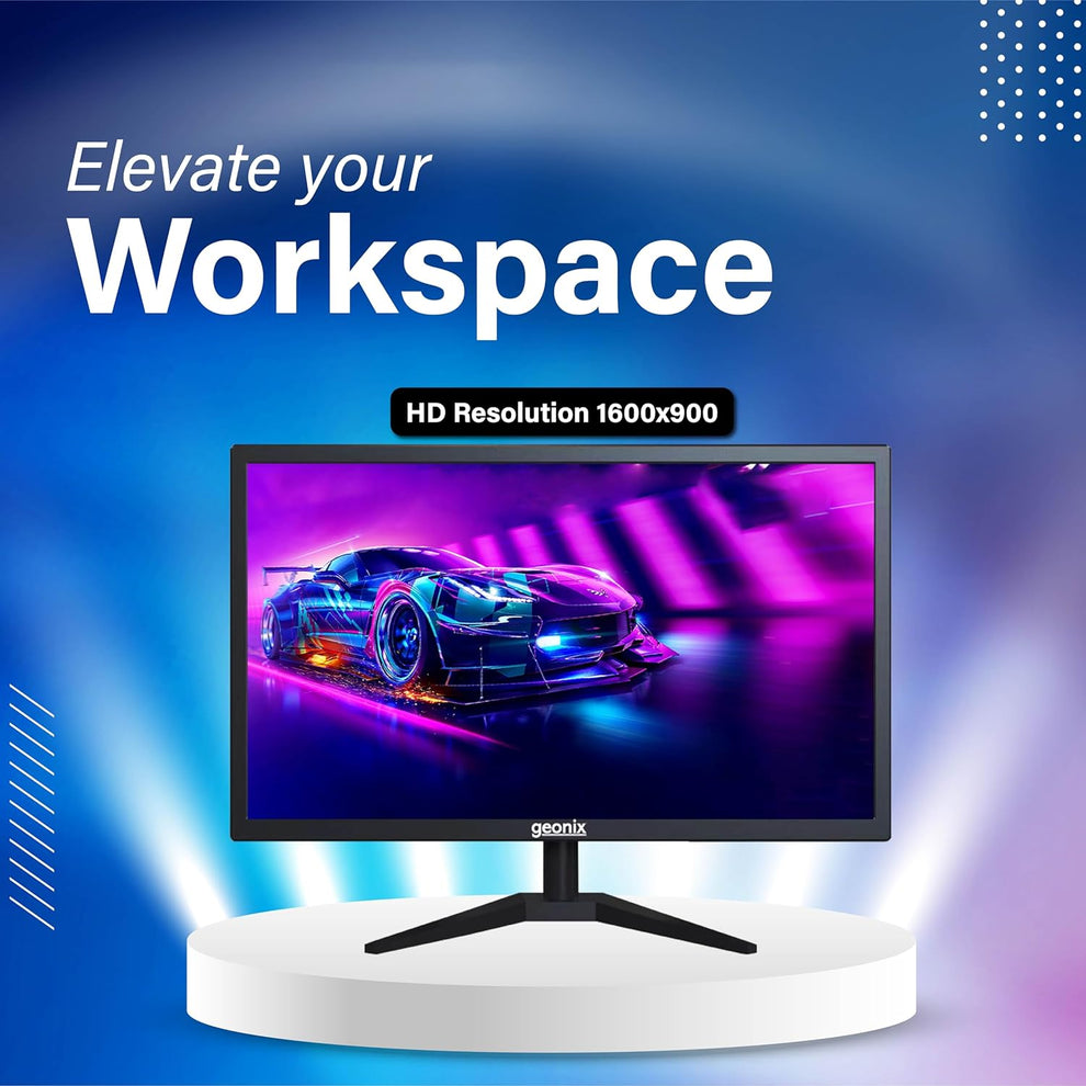 GEONIX 22 Inch (55.88 cm) PC Monitor Full HD LED Back light with VGA ...