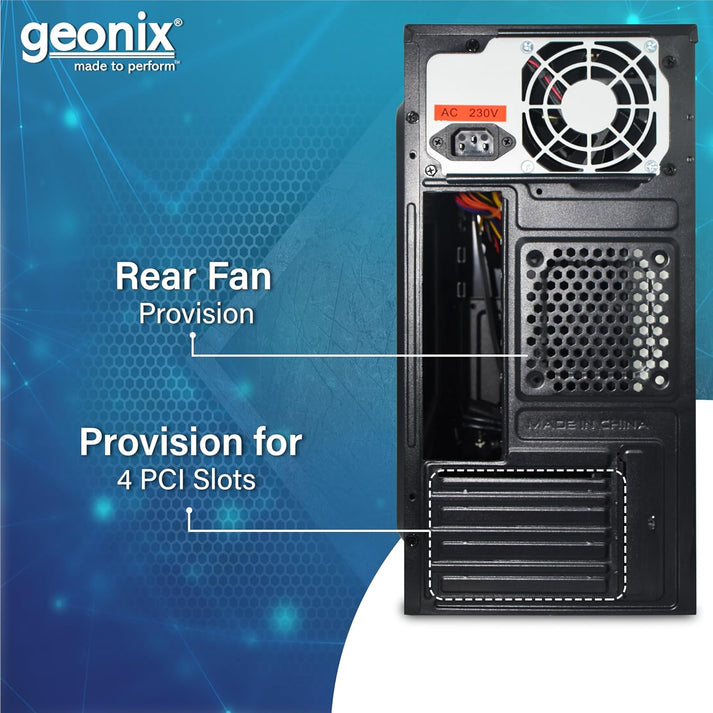 Geonix GX-1712 Micro/Mini ATX Cabinet with SMPS/Computer Case - tpstech.in