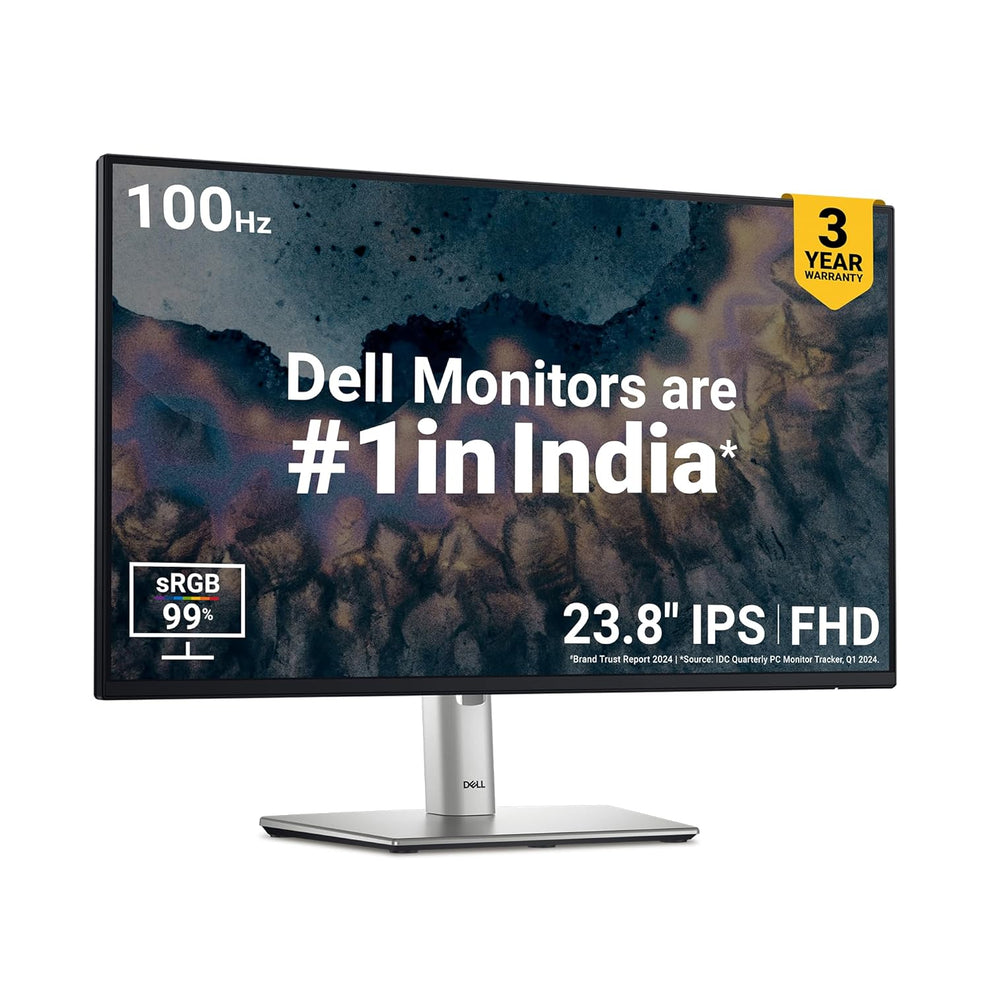 Dell P2425H 24" 100Hz 1080p FHD Flat IPS Panel Monitor - tpstech.in
