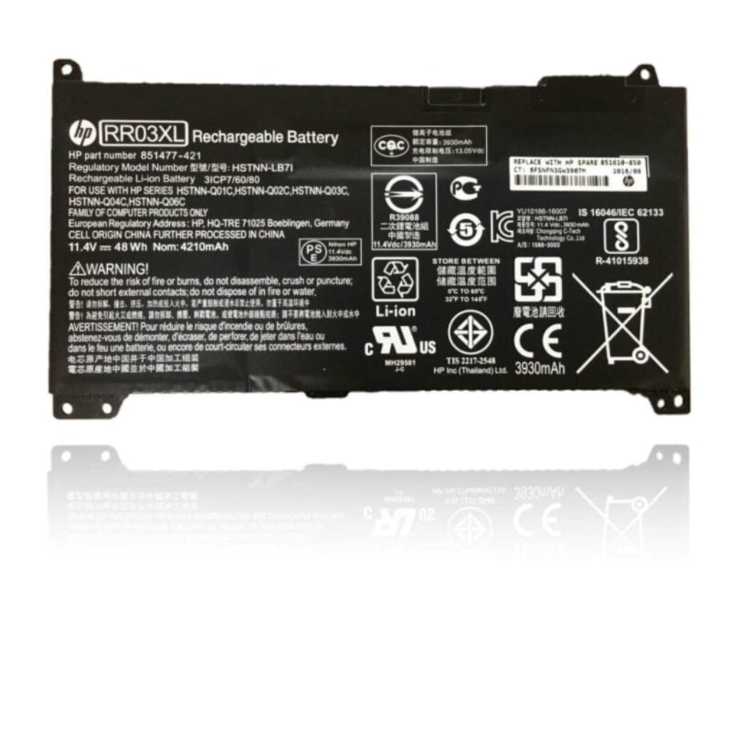 HP RR03XL Original OEM 4210mAh 11.4V 3 Cell Laptop Battery- tpstech.in