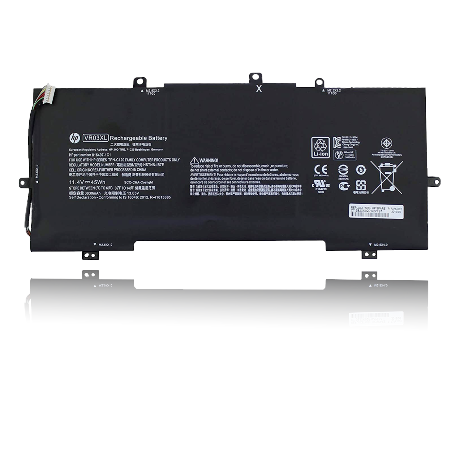 HP VR03XL Original OEM 3900mAh 3 Cell Laptop Battery - tpstech.in