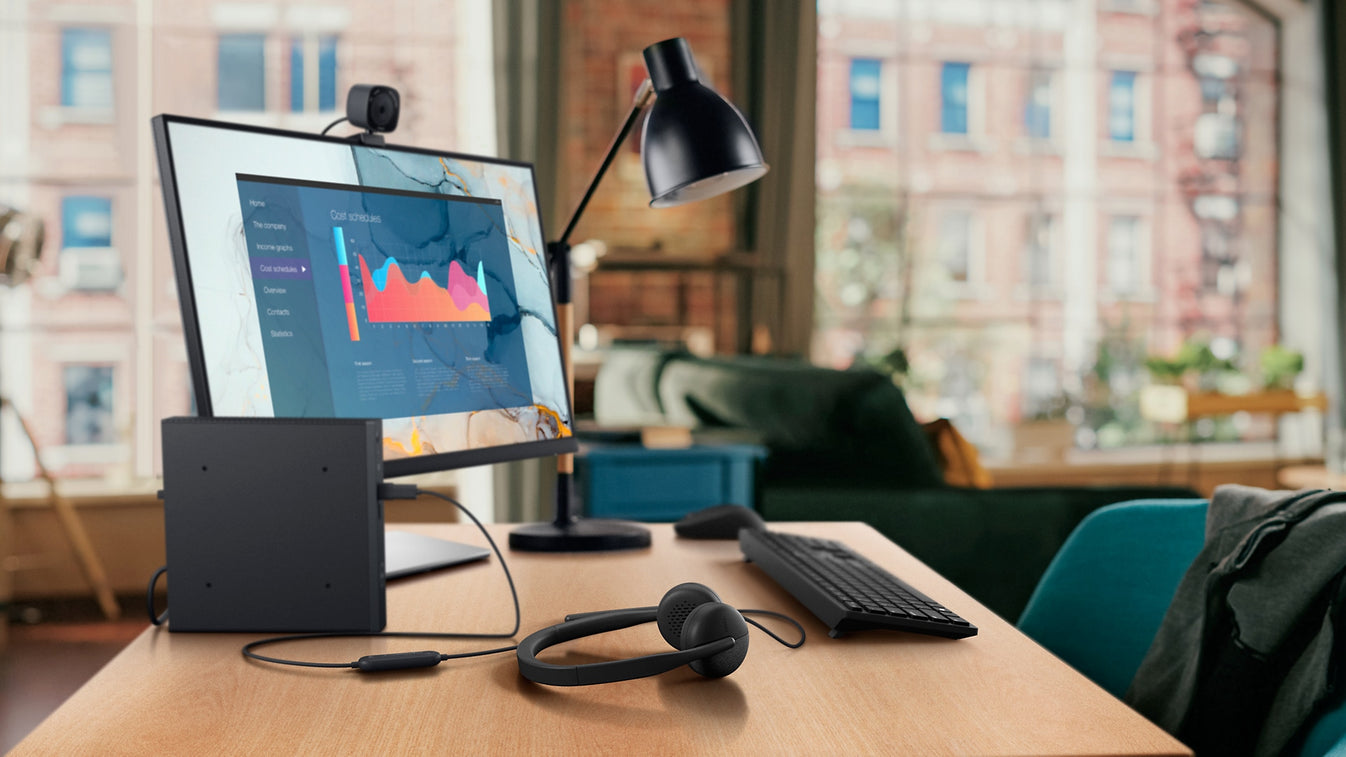 Dell WH3024 Wired AI-Based ANC Headset with Microphone - tpstech.in