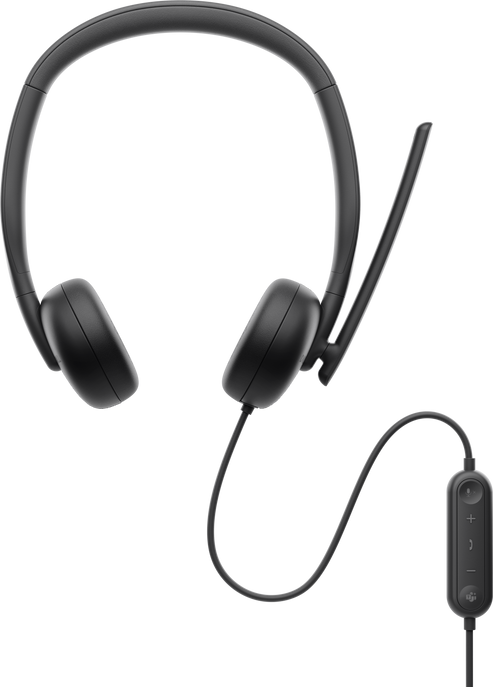 Dell WH3024 Wired AI-Based ANC Headset with Microphone - tpstech.in