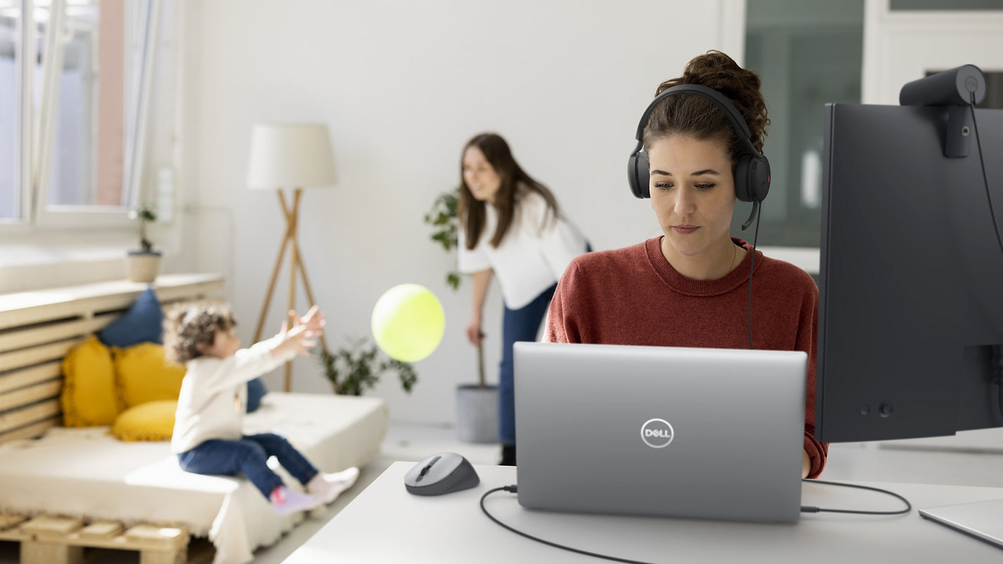 Dell Pro WH5024 Wired ANC Headset with Microphone (Black) - tpstech.in