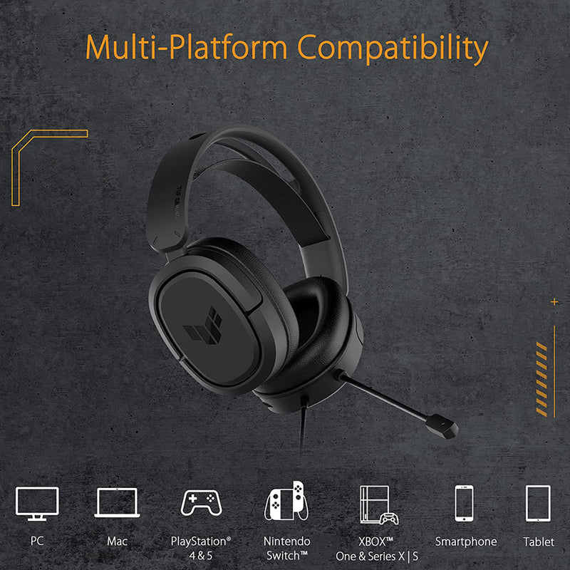 ASUS TUF Gaming H1 Wired Gaming Headset with Virtual 7.1 Surround Sound