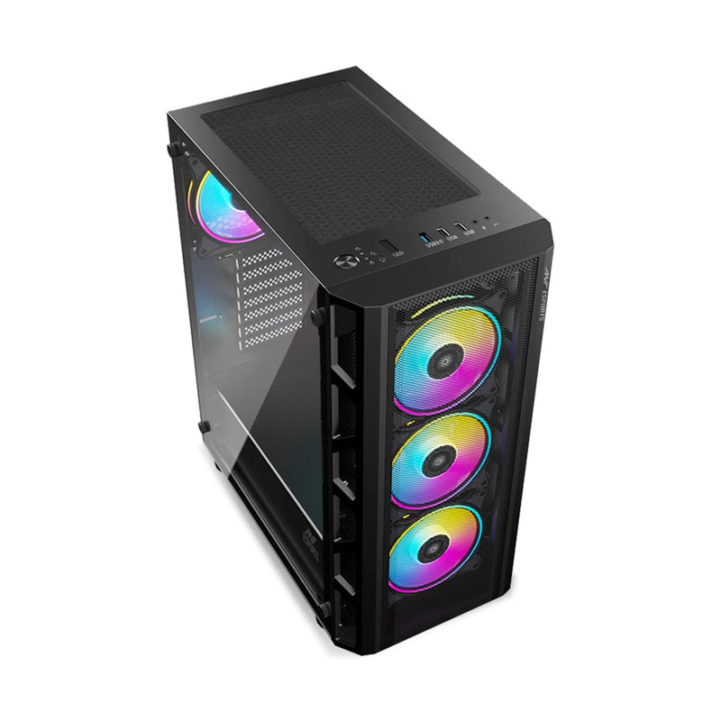 Ant Esports 510 Air E-ATX Mid Tower ARGB Gaming Cabinet with Four 120mm ...