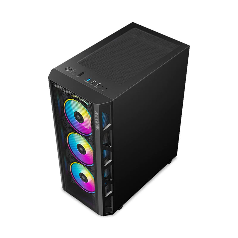 Ant Esports 510 Air E-ATX Mid Tower ARGB Gaming Cabinet with Four 120mm ...