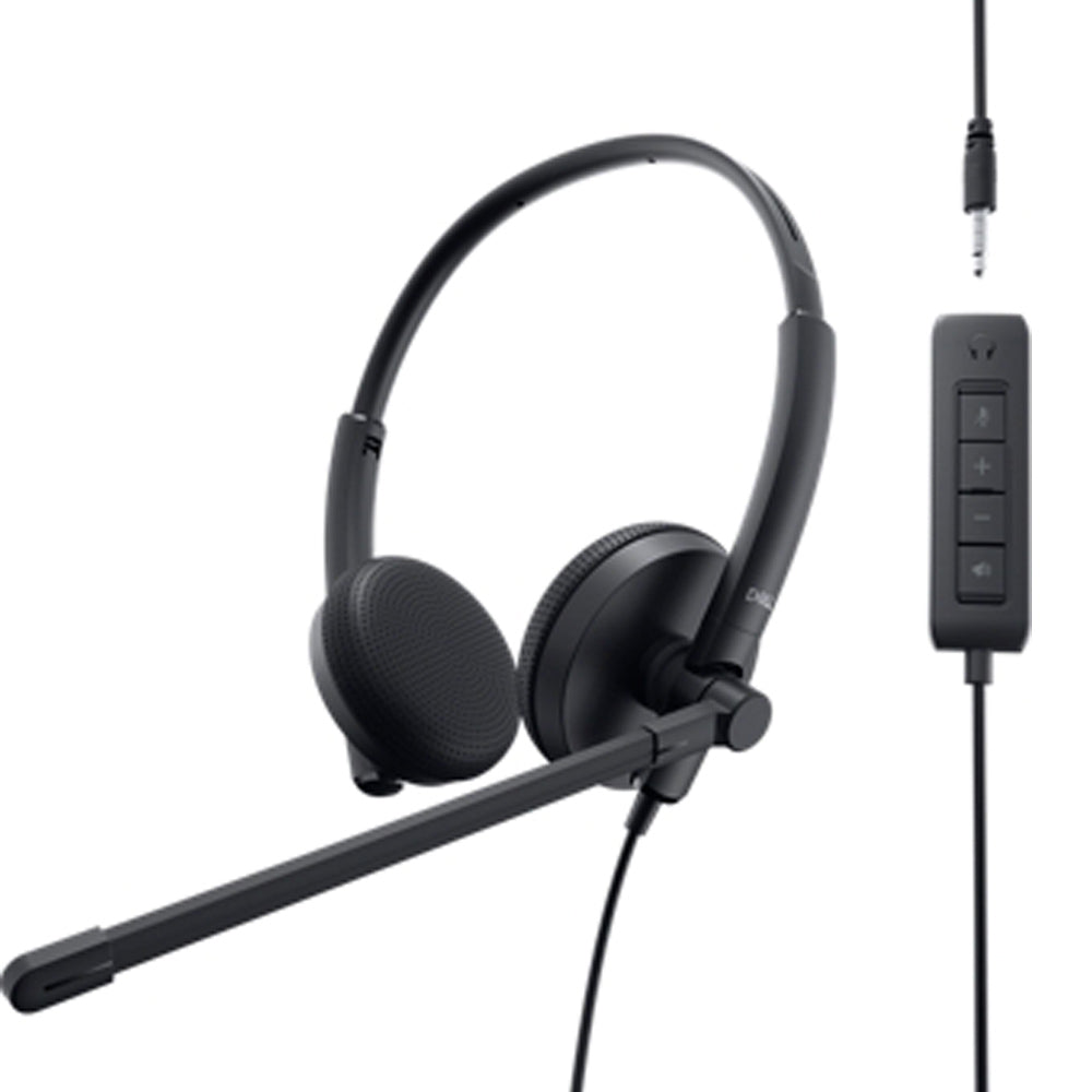 DELL WH1022 Stereo Wired On-Ear ANC Headset with Boom Mic - tpstech.in