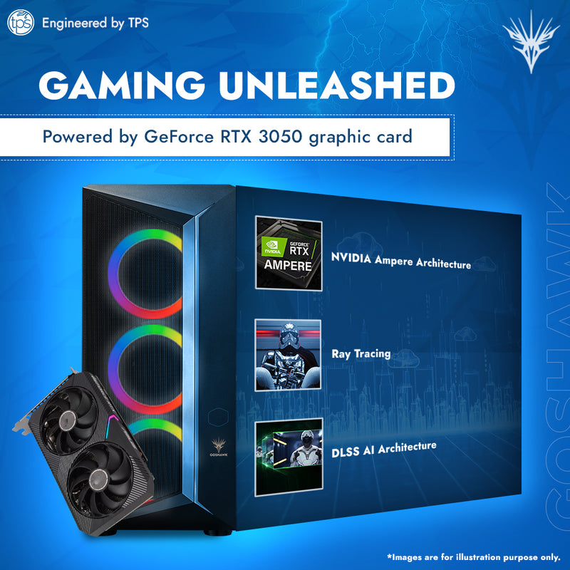 GOSHAWK Verge Gaming Desktop PC with Intel Core i5 12th Gen/16GB DDR4 ...