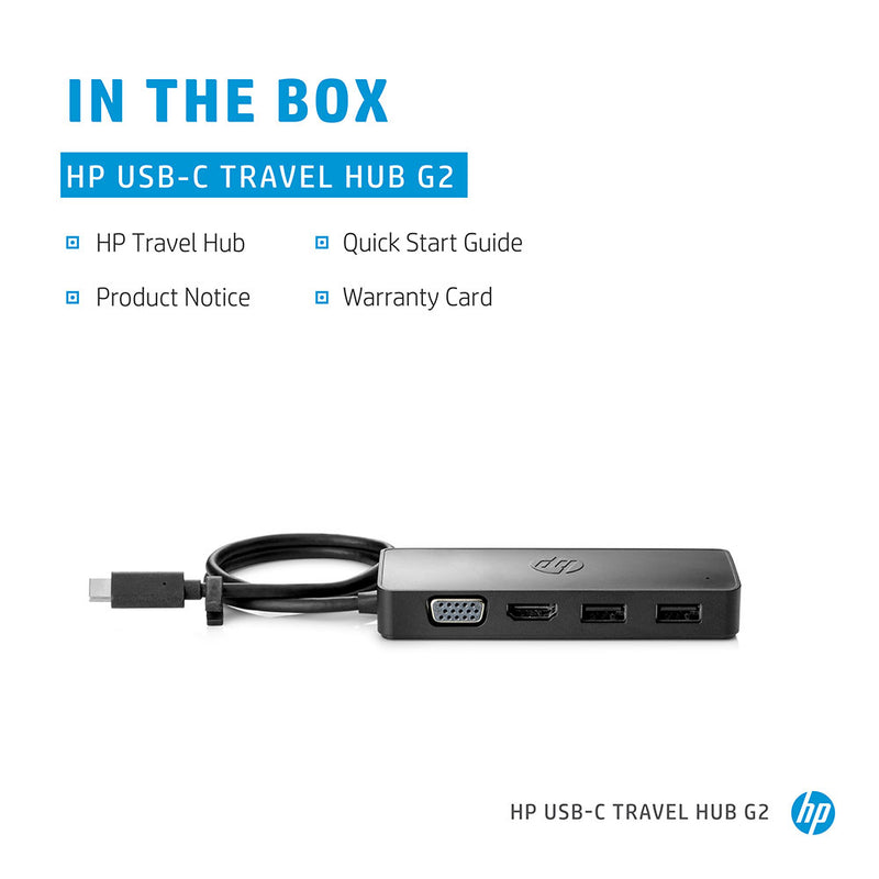 HP USB-C Travel Hub G2 Hub with HDMI VGA and USB 2.0