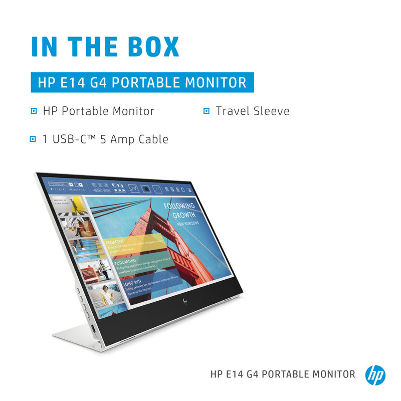 HP E14 G4 14-inch Full-HD IPS Portable Monitor with Anti-glare and 2 ...