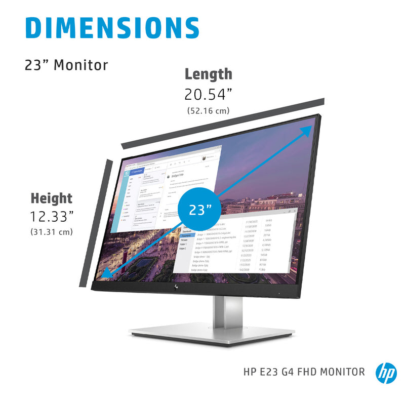 HP E23 G4 23-inch Full-HD IPS Ergonomic Monitor with Flicker-Free and ...