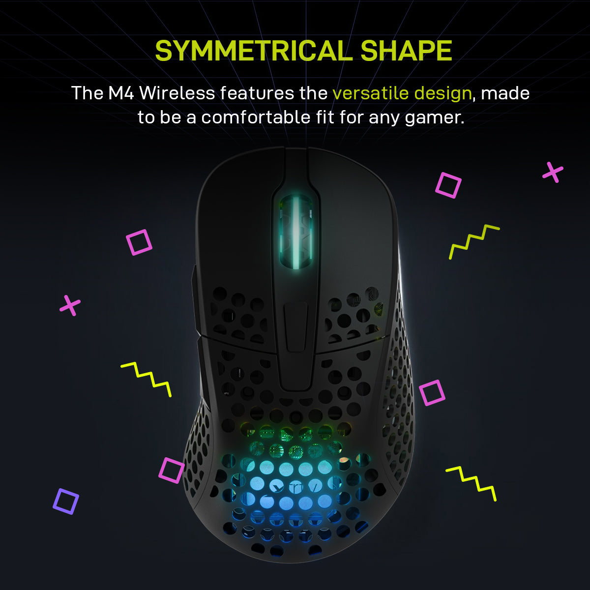 Xtrfy M4 RGB Wireless Lightweight Gaming Mouse Black - tpstech.in