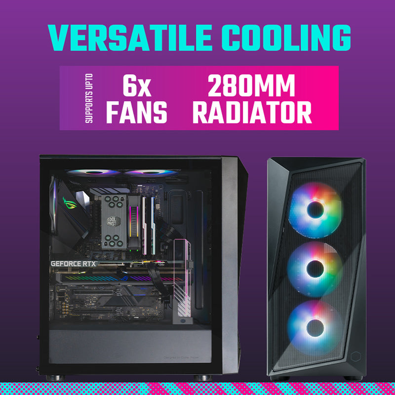 Cooler Master CMP 520 ATX Mid-Tower Cabinet with 3 Pre-Installed ARGB Fans