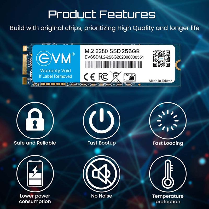 EVM 256GB M.2 SATA 3D NAND Internal SSD EVMM2-256GB - tpstech.in